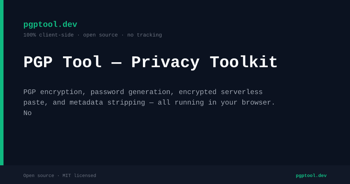 PGP Tool — Privacy Toolkit | PGP Tool